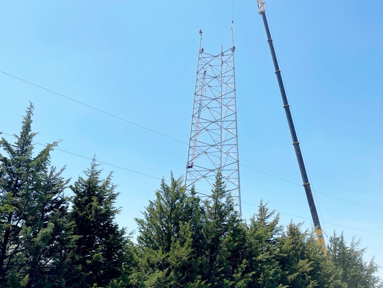 Communications tower work hits construction delays